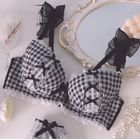 Nabla - Plaid Bow Frill Bra | YesStyle