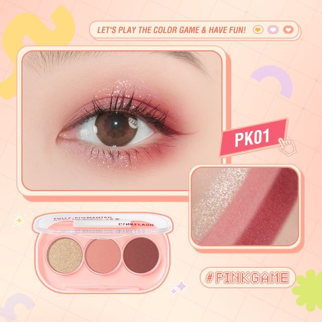 PINKFLASH - 3 Pan Eyeshadow - PK01 | YesStyle