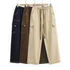 Flotto - Drawstring Waist Plain Wide Leg Cargo Pants | YesStyle