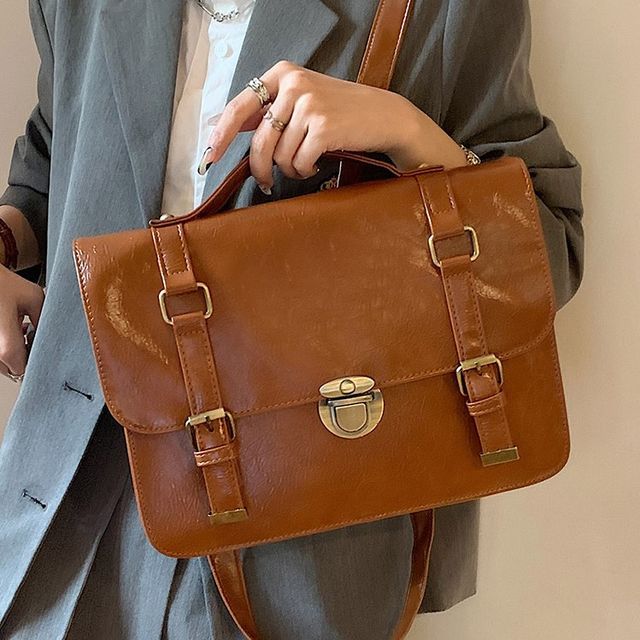 Lizzy - Faux Leather Flap Backpack | YesStyle