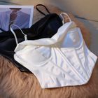 Mintenika - V-Neck Plain Bustier Top | YesStyle