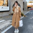 Sienne - Mock Two-Piece Hooded Panel Midi Quilted Coat | YesStyle