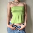 Bulgaris - Plain Slit Open-Back Tube Top | YesStyle