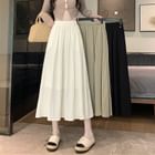 KONGER - High Waist Maxi A-Line Pleated Skirt | YesStyle