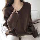 FR - V-Neck Plain Sweater | YesStyle