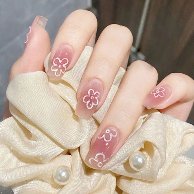 Cutip Nails - Flower Faux Nail Tips | YesStyle