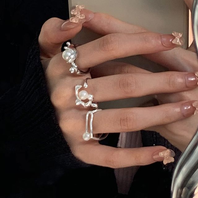 Hansha Faux Pearl Ring Various Designs YesStyle