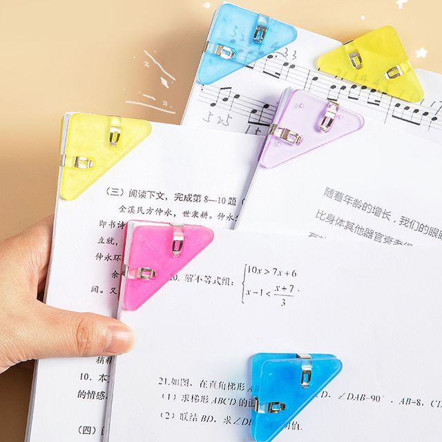 Popcorn - Set of 4: Triangle Plastic Binder Clip | YesStyle