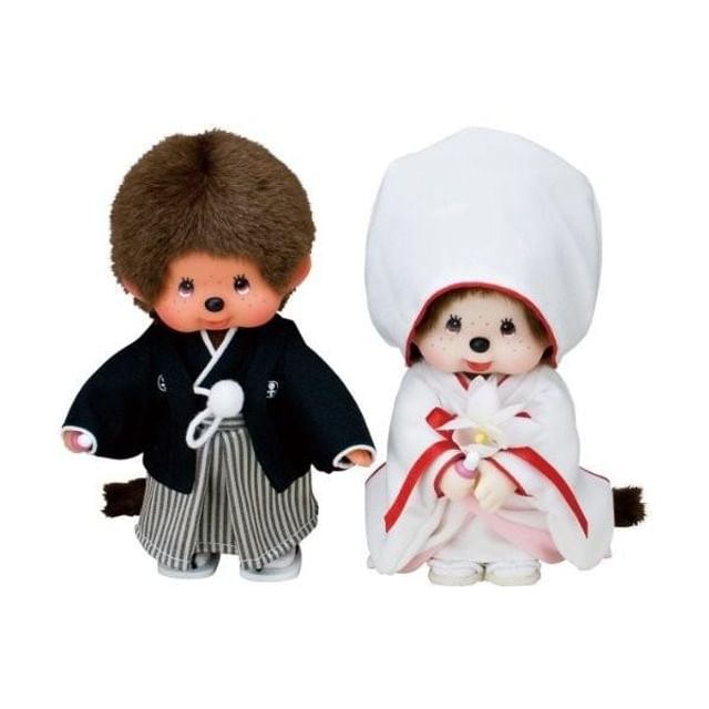 Sekiguchi - Sekiguchi Monchichi Japanese Wedding Doll Plush Toy Set ...