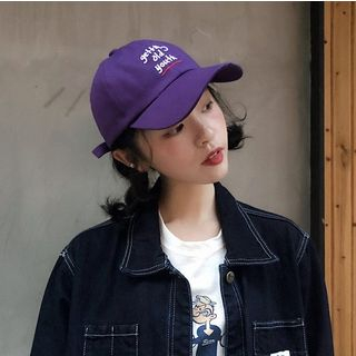 TESS - Embroidered Lettering Baseball Cap | YesStyle