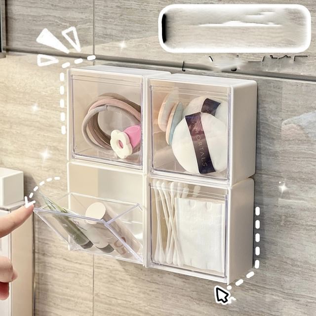 Yunikon - Adhesive Square Plastic Wall Organizer / Set | YesStyle