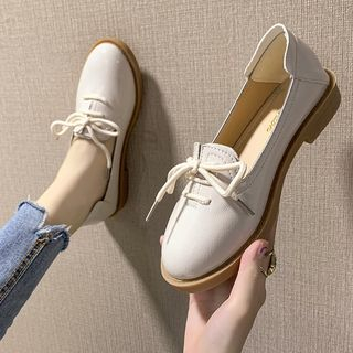 Red Wolf - Ribbon Slip-Ons | YesStyle