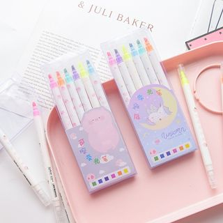 Hekki - Set of 6: Dual Head Erasable Highlighter | YesStyle