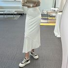 UUZONE - Diagonal Napped Long Mermaid Skirt | YesStyle