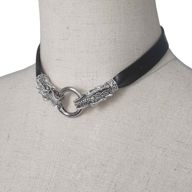 SURELIN - Dragon Buckle Choker | YesStyle