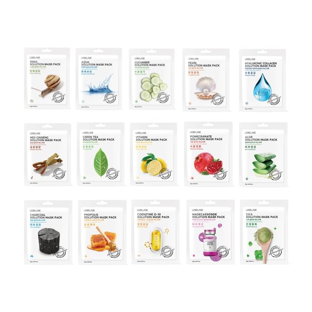 LEBELAGE - Solution Mask Pack - 15 Types | YesStyle