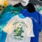 Fushet - Short-Sleeve Crew Neck Chinese Character Print T-Shirt | YesStyle