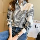 Arroba - Long-Sleeve Print Shirt | YesStyle