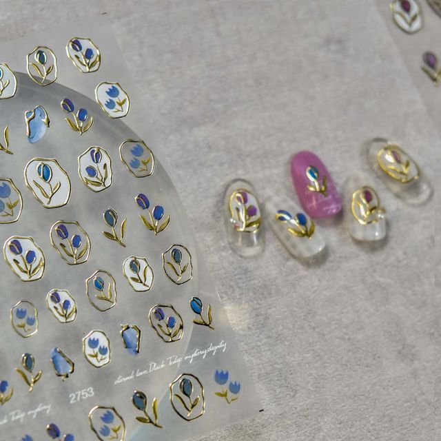 tomoni - Tulip Metallic Nail Art Stickers | YesStyle