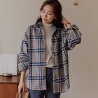 JUSTONE - Oversize Plaid Flannel Shirt | YesStyle