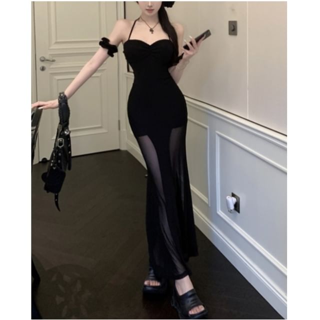 NENE - Off Shoulder Sweetheart Neck Maxi Sheath Dress | YesStyle