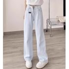 Wisjam - High Rise Washed Straight Leg Jeans | YesStyle