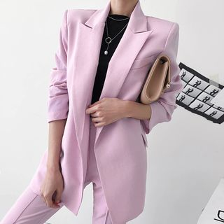 DABAGIRL - Pastel Office Look Wrap Blazer | YesStyle