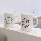 Chimi Chimi - Set: Dog Print Ceramic Mug + Lid + Stirrer | YesStyle