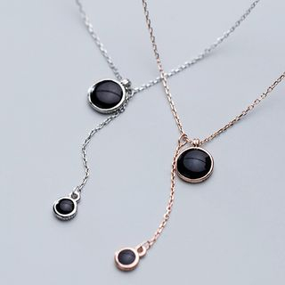 A’ROCH - 925 Sterling Silver Disc Pendant Necklace | YesStyle