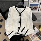 MAVIS - V-Neck Lace Button-Up Jacket | YesStyle