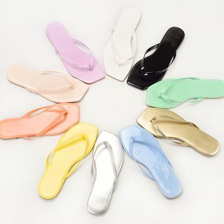 Sphovalis - Square Toe Flip Flops | YesStyle