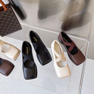 Moonwalk - Square-Toe Mary Jane Shoes | YesStyle