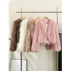 Lemongrass - Faux-Fur Open-Front Jacket in 5 Colors | YesStyle