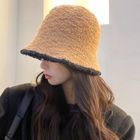 Incognito - Contrast Trim Faux Shearling Bucket Hat | YesStyle