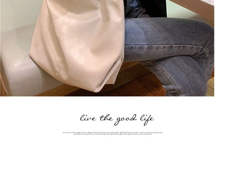 TZ Faux Leather Tote Bag | YesStyle