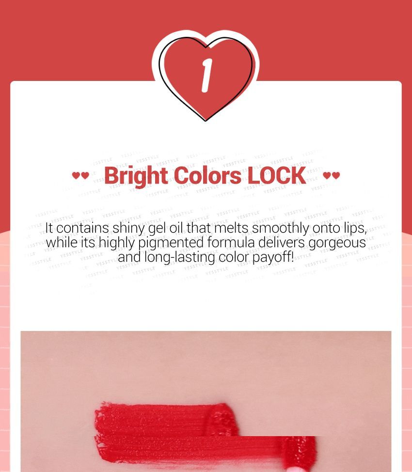 BLACK ROUGE Color Lock Heart Tint - 5 Colors | YesStyle