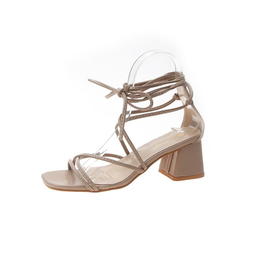 Weiya Block Heel Lace Up Sandals | YesStyle