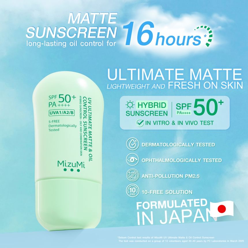 Buy MizuMi - UV Ultimate Matte & Oil Control Sunscreen Sachet SPF 50 ...