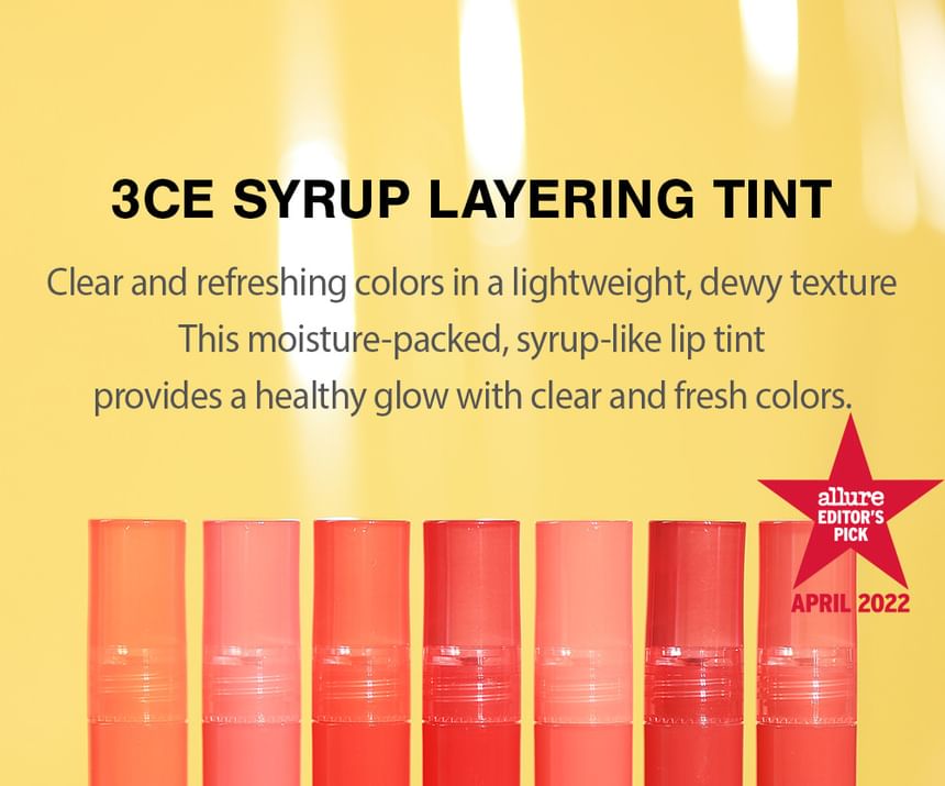 Buy 3CE - Syrup Layering Tint - 7 Colors in Bulk | AsianBeautyWholesale.com