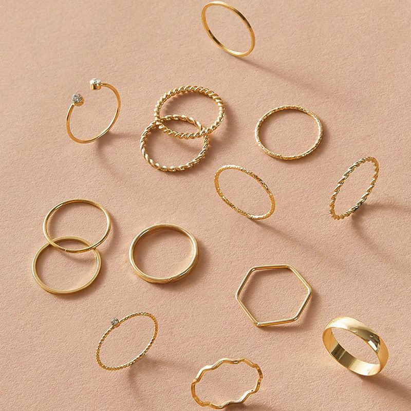 Yongge Set of 14: Alloy Ring (assorted designs) | YesStyle