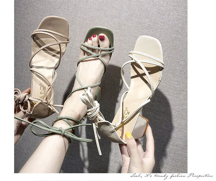Weiya Block Heel Lace Up Sandals | YesStyle