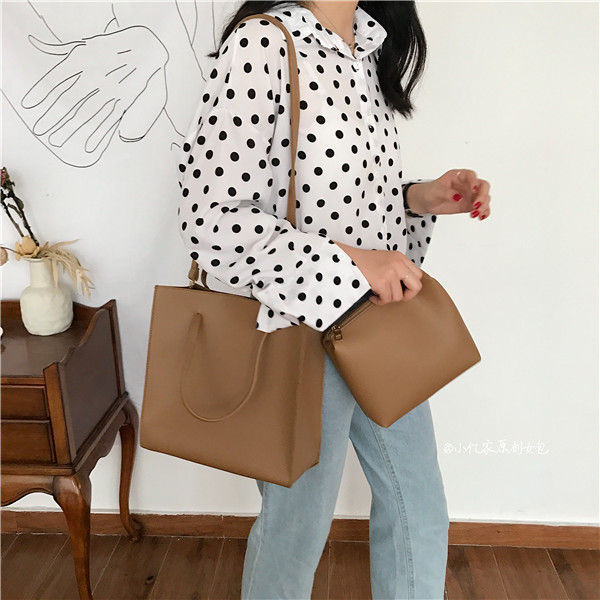 TZ Faux Leather Handbag with Pouch | YesStyle