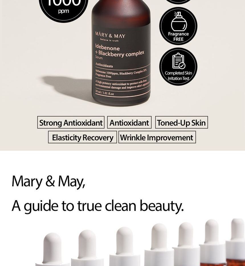 Buy Mary&May - Idebenone + Blackberry Complex Serum in Bulk ...