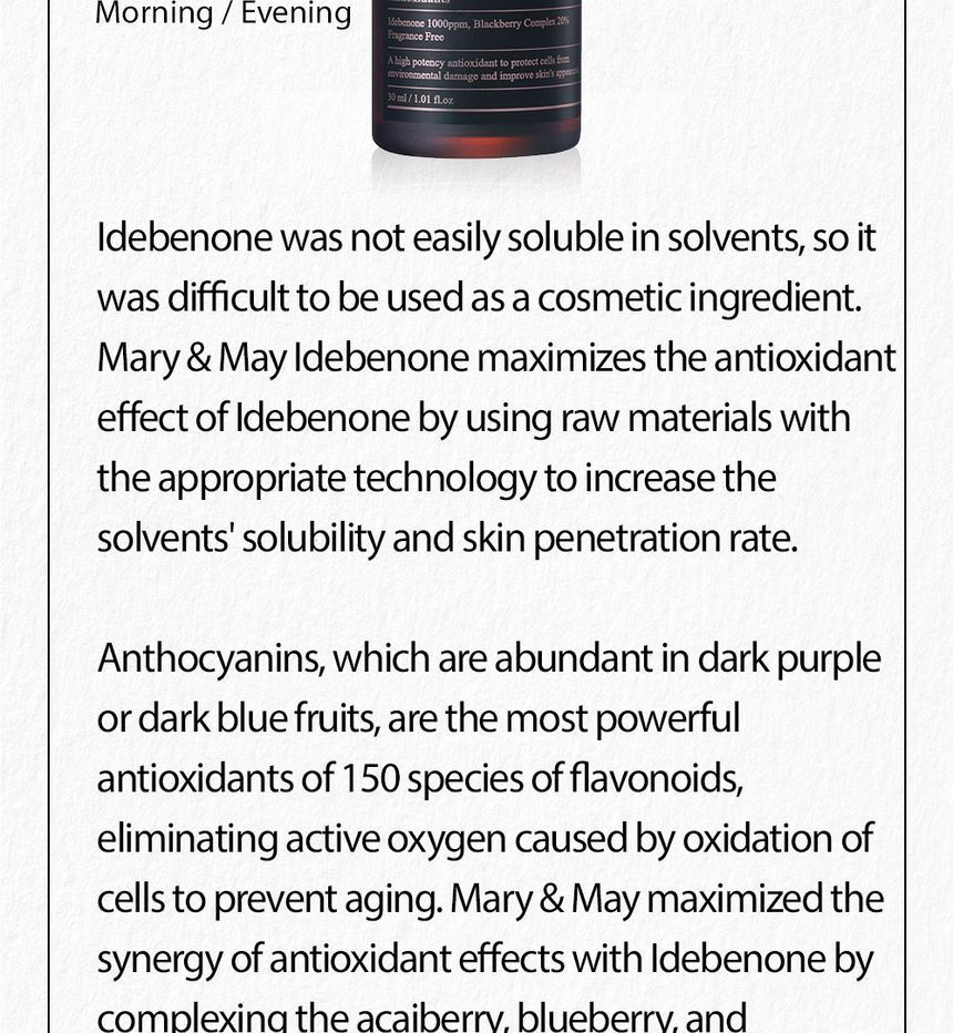 Buy Mary&May - Idebenone + Blackberry Complex Serum in Bulk ...