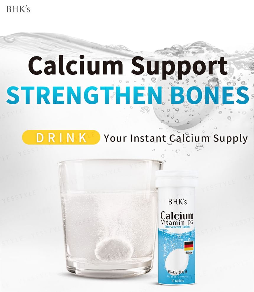 Buy BHK's - Calcium + Vitamin D3 Effervescent Tablets in Bulk | AsianBeautyWholesale.com