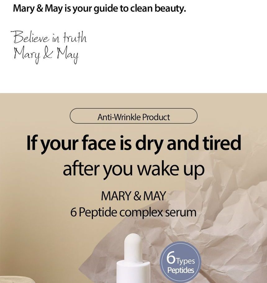 Buy Mary&May - 6 Peptide Complex Serum (x48) (Bulk Box) in Bulk ...