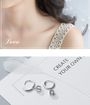 A’ROCH - 925 Sterling Silver Rhinestone Hoop Earrings | YesStyle