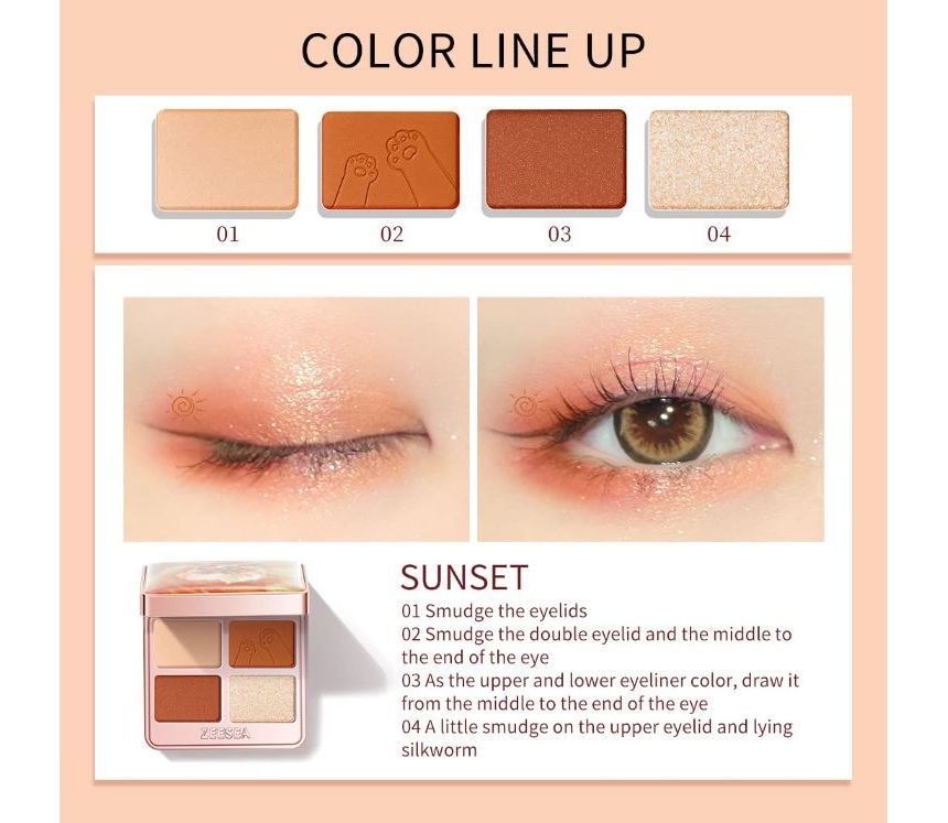 Buy ZEESEA - COLORFUL ANIMAL FOUR-COLOR EYESHADOW X05 in Bulk ...