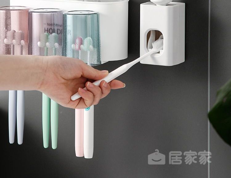 Home Simply Plastic Toothbrush Cup Wall Organizer / Toothpaste ...