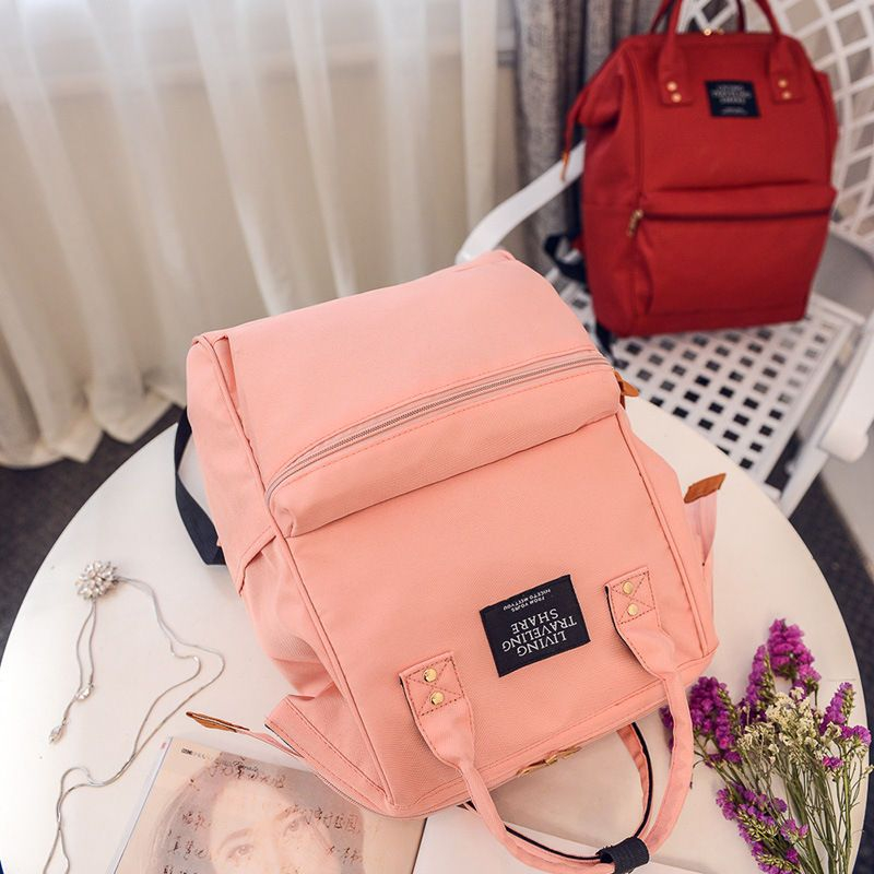 Golden Kelly Canvas Square Backpack | YesStyle